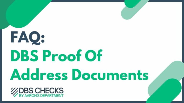 FAQ: DBS Proof Of Address Documents - Employment Tools by Aaron's ...